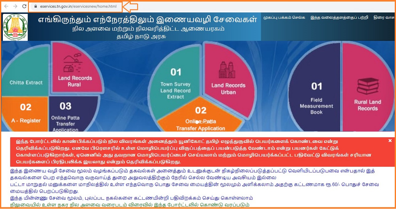 TN Patta Chitta Online 2024, TN Land Records Eservices.tn.gov.in